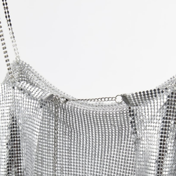 Zara | Tops | Zara Rhinestone Fringe Crop Top | Poshmark